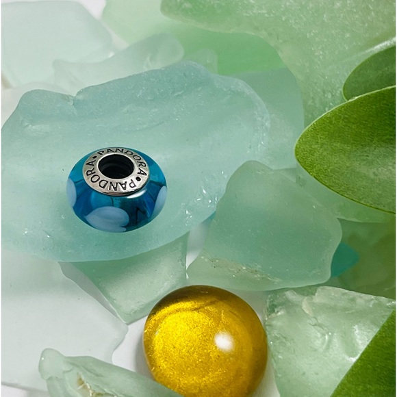 Pandora | Jewelry | Pandora Blue Heart Charm | Poshmark